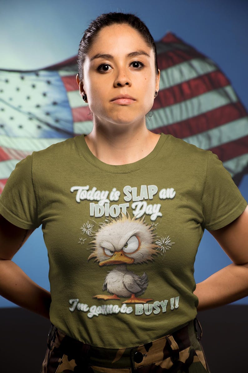 Today is Slap an Idiot Day PNG, Sublimation Design, Angry Duck, Funny ...