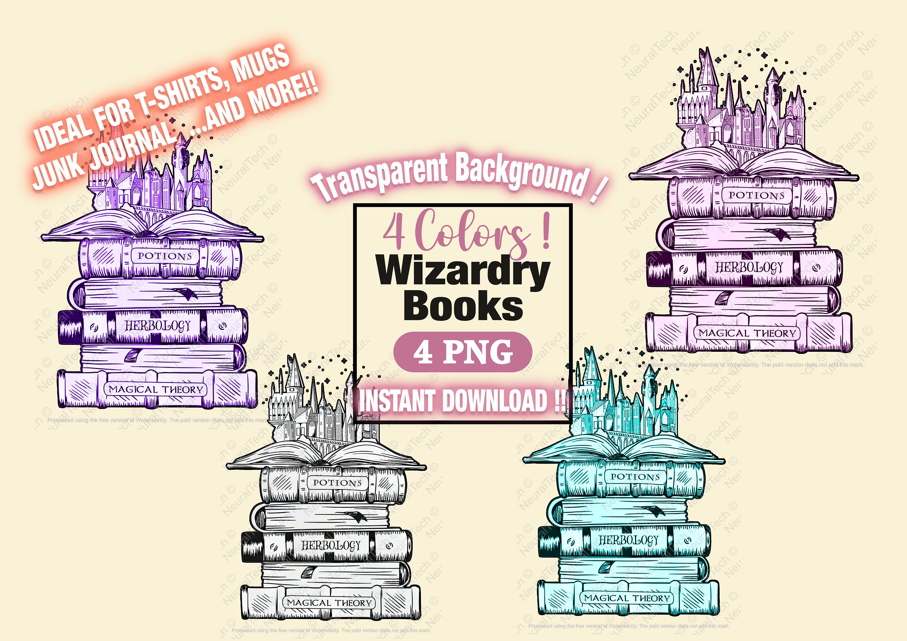 Wizard Book Design, Png, Svg Download, Potter Clipart, Magic Art ...