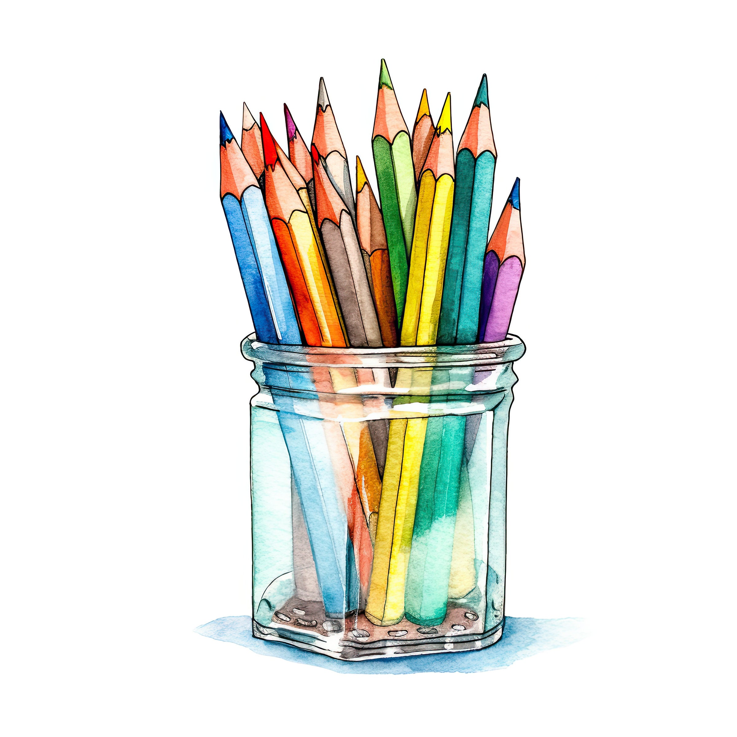 Watercolor School Clipart, Back to School Clipart, School Clipart PNG ...