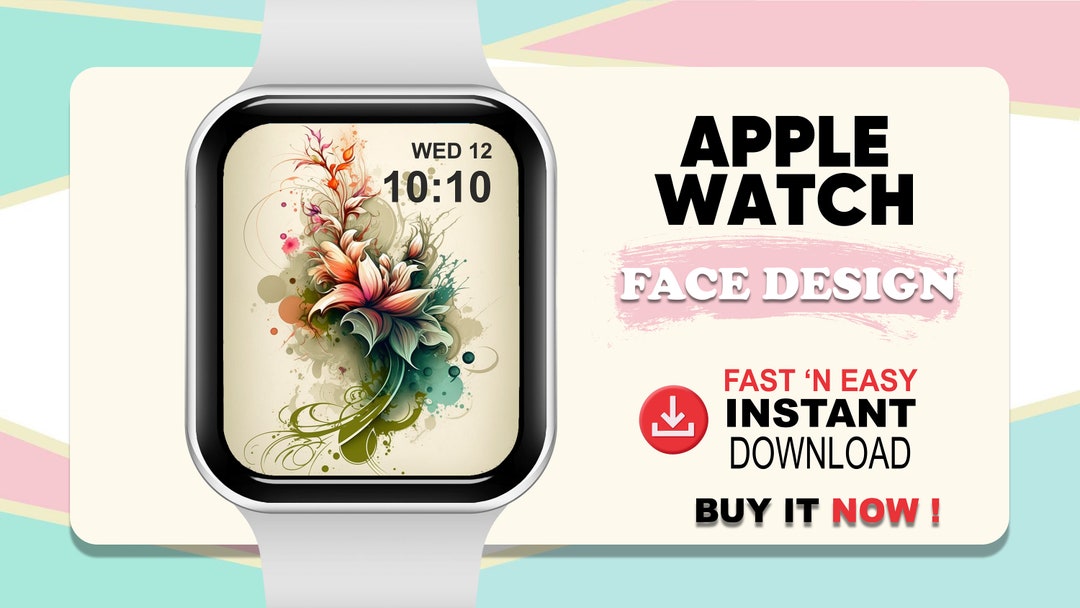 Apple Watch Wallpaper Flower Splash, Paint Splat | Apple Watch Face ...
