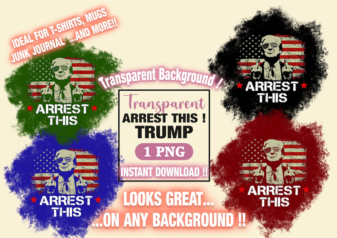 Retro Trump Arrest This PNG, Trump 2024 Png, Convicted Felon Png, Retro ...