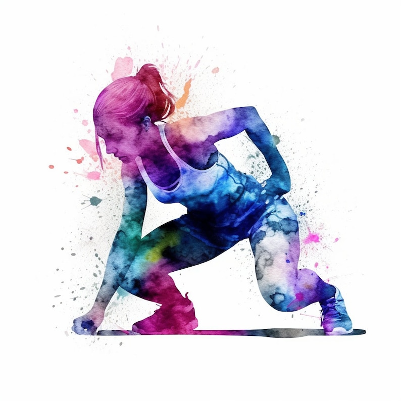 Crossfit Gym Clipart Watercolor Png Gym Png Instant Download Fitness ...