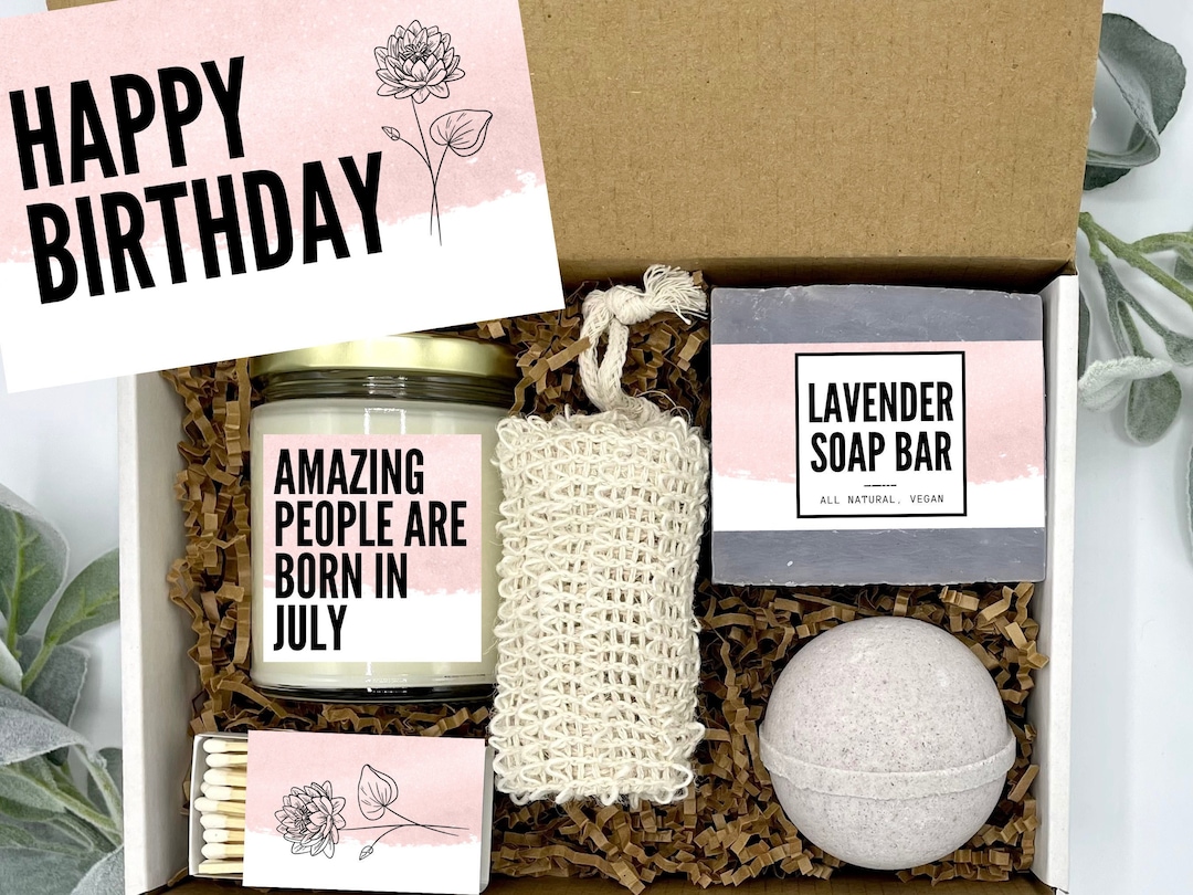 July Birthday Gift Box - Birth Flower for Her - Etsy