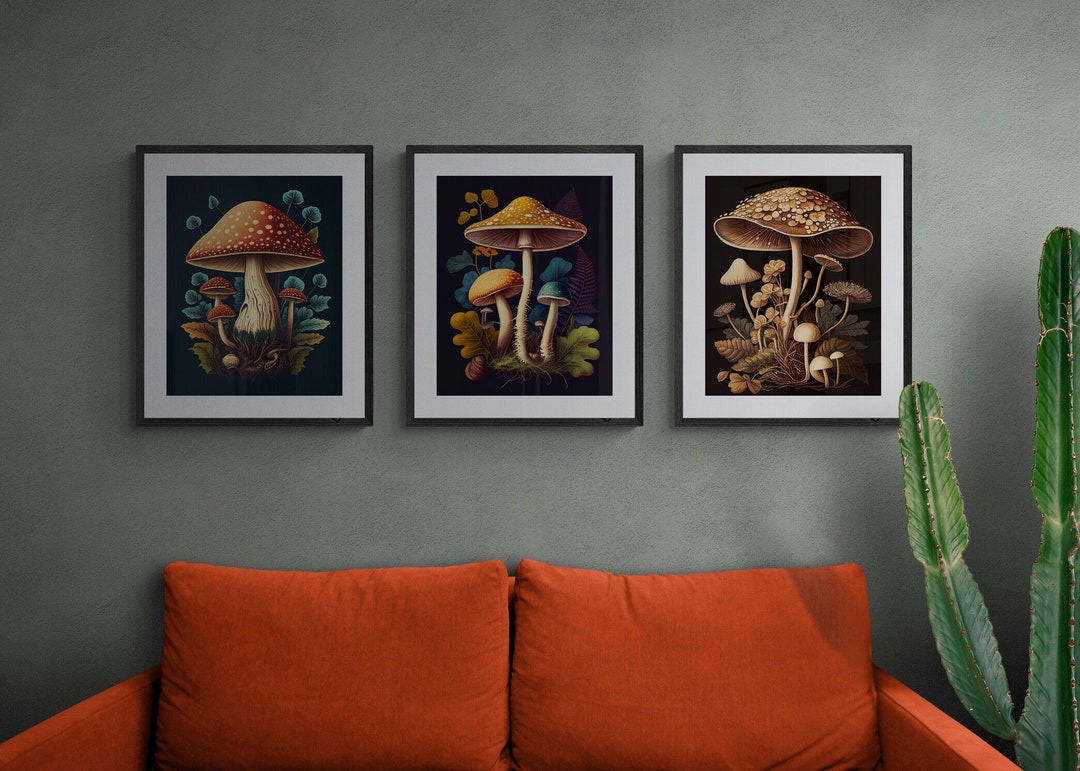 Boho Mushroom Art Collection - Instant Digital Download for Modern ...