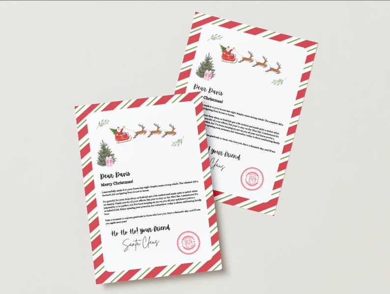 Santa Letter, LETTER From Santa, Christmas Santa Letter, Instant ...