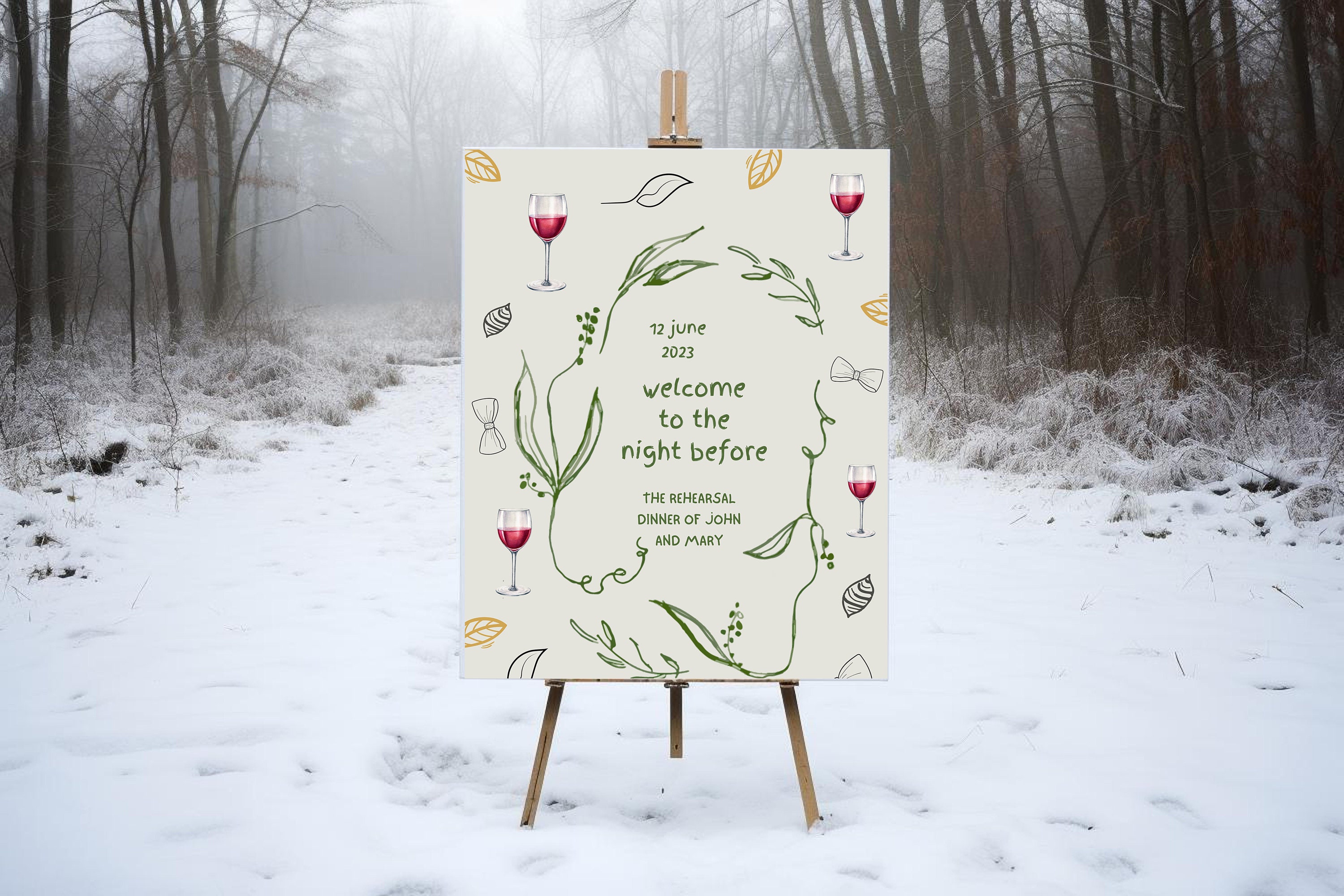 Rehearsal Dinner Welcome Sign Printable, Wedding Rehearsal Dinner ...