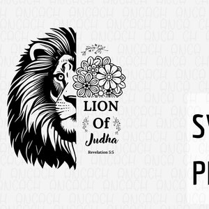 Lion of Judah Christian Shirt Design Digital Download PNG SVG Bible ...