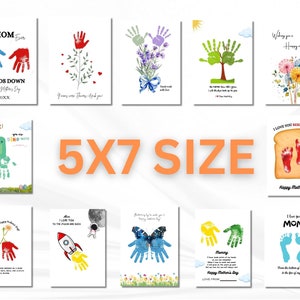 BUNDLE Handprint Craft Art, Printable Mothers Day, for Mom or Grandma ...