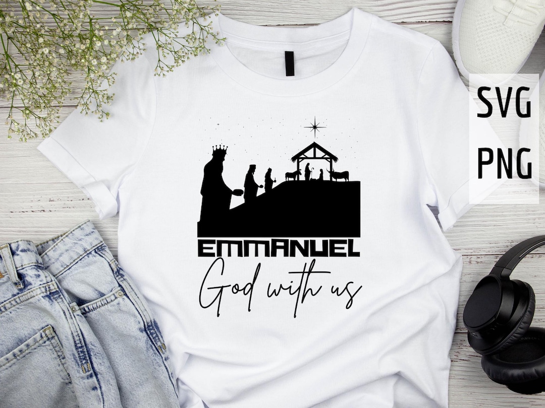 Emmanuel Nativity SVG PNG: Christian Bible Verse (digital Download) - Etsy
