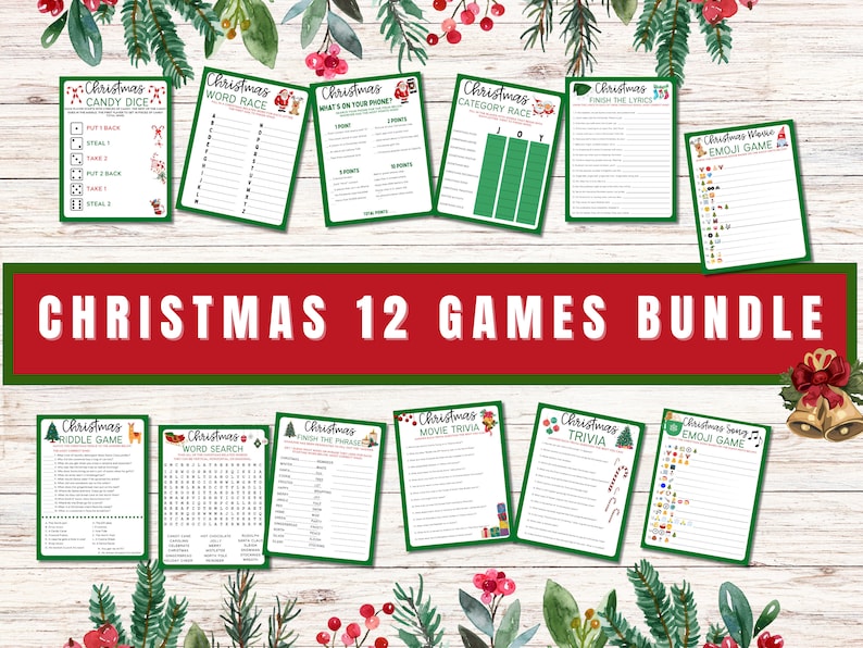 Printable Christmas Game Bundle | Christmas Family Games | Christmas ...