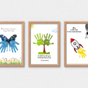 BUNDLE Handprint Craft Art, Printable Mothers Day, for Mom or Grandma ...