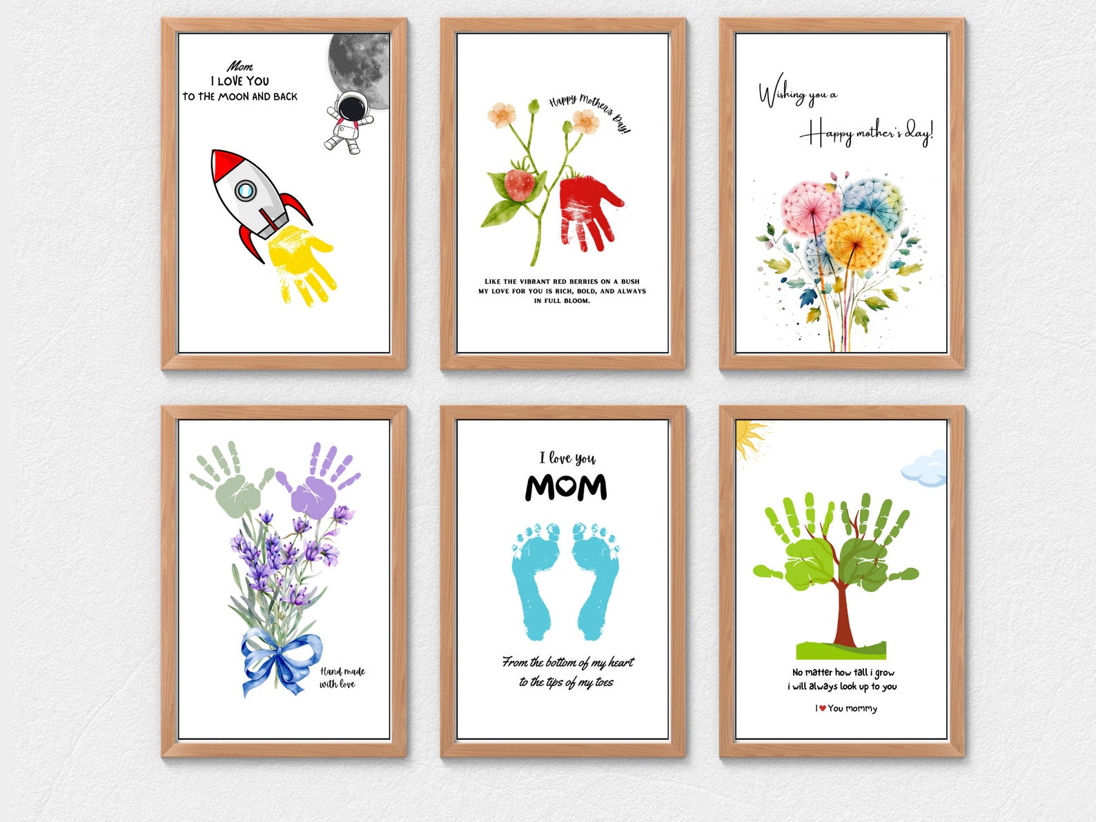 BUNDLE Handprint Craft Art, Printable Mothers Day, for Mom or Grandma ...