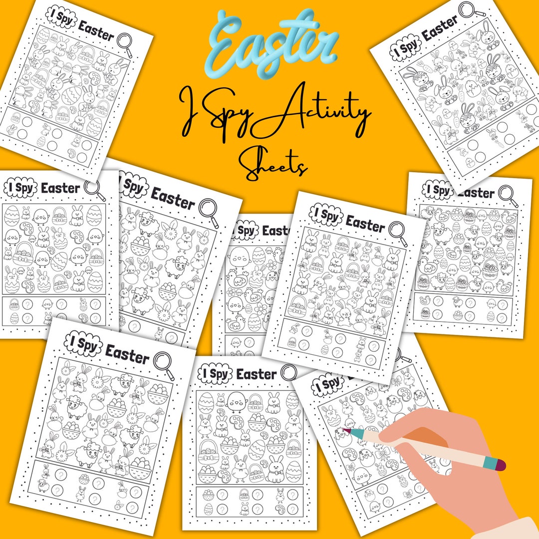 17-page I Spy Easter Activity Book for Kids: High-res, Editable & KDP ...