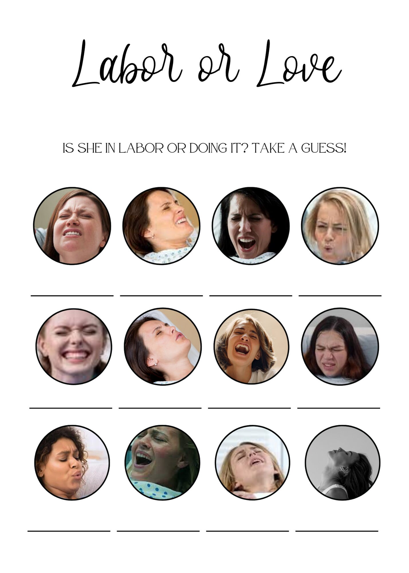 FUNNY Baby Shower GAMES Minimalist Game Bundle Baby Shower - Etsy