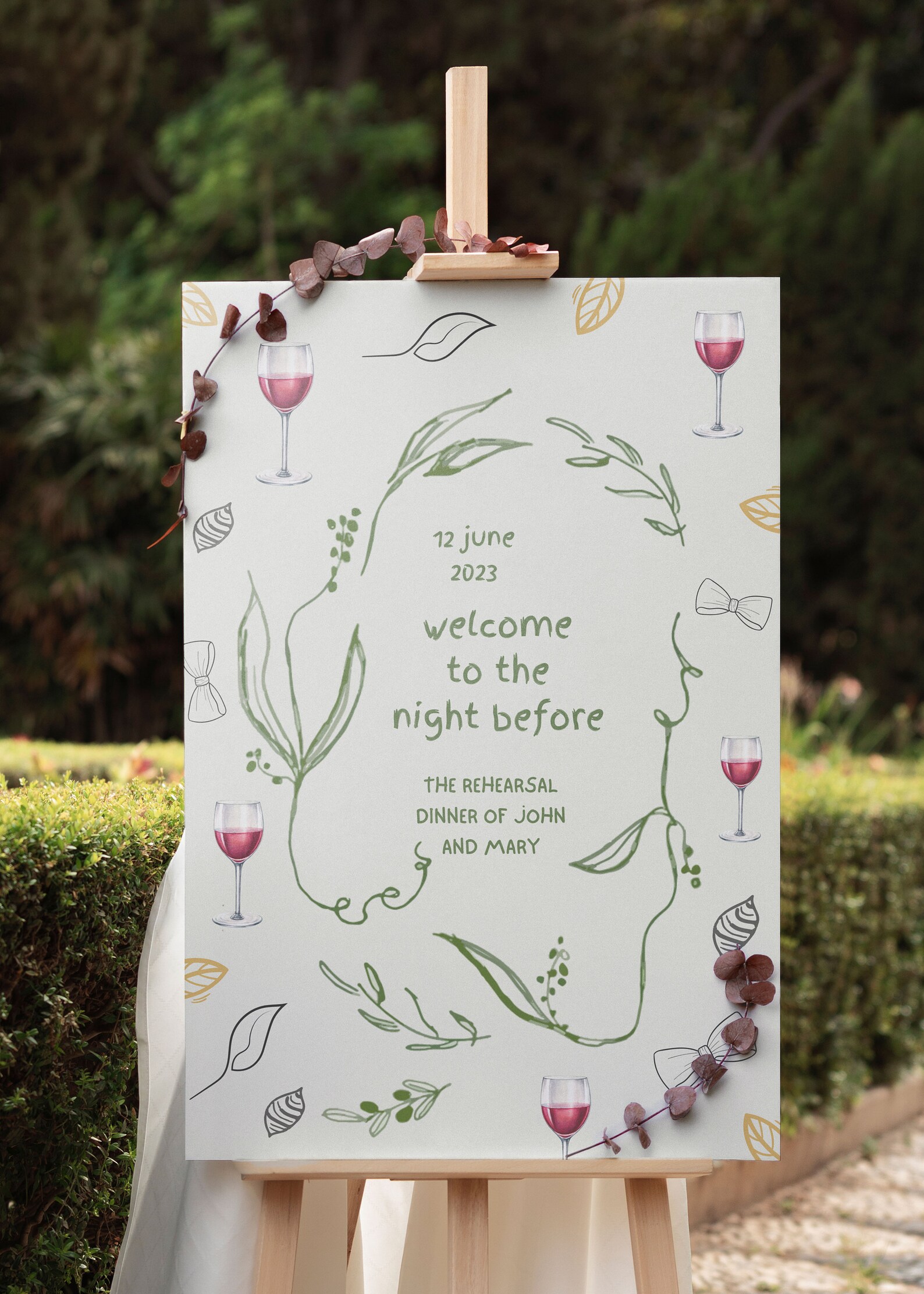 Rehearsal Dinner Welcome Sign Printable, Wedding Rehearsal Dinner ...