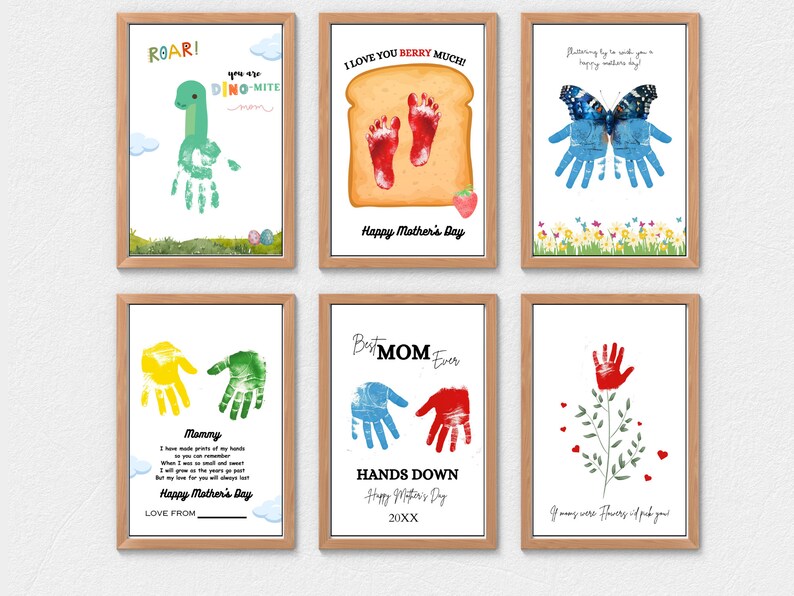 BUNDLE Handprint Craft Art, Printable Mothers Day, for Mom or Grandma ...