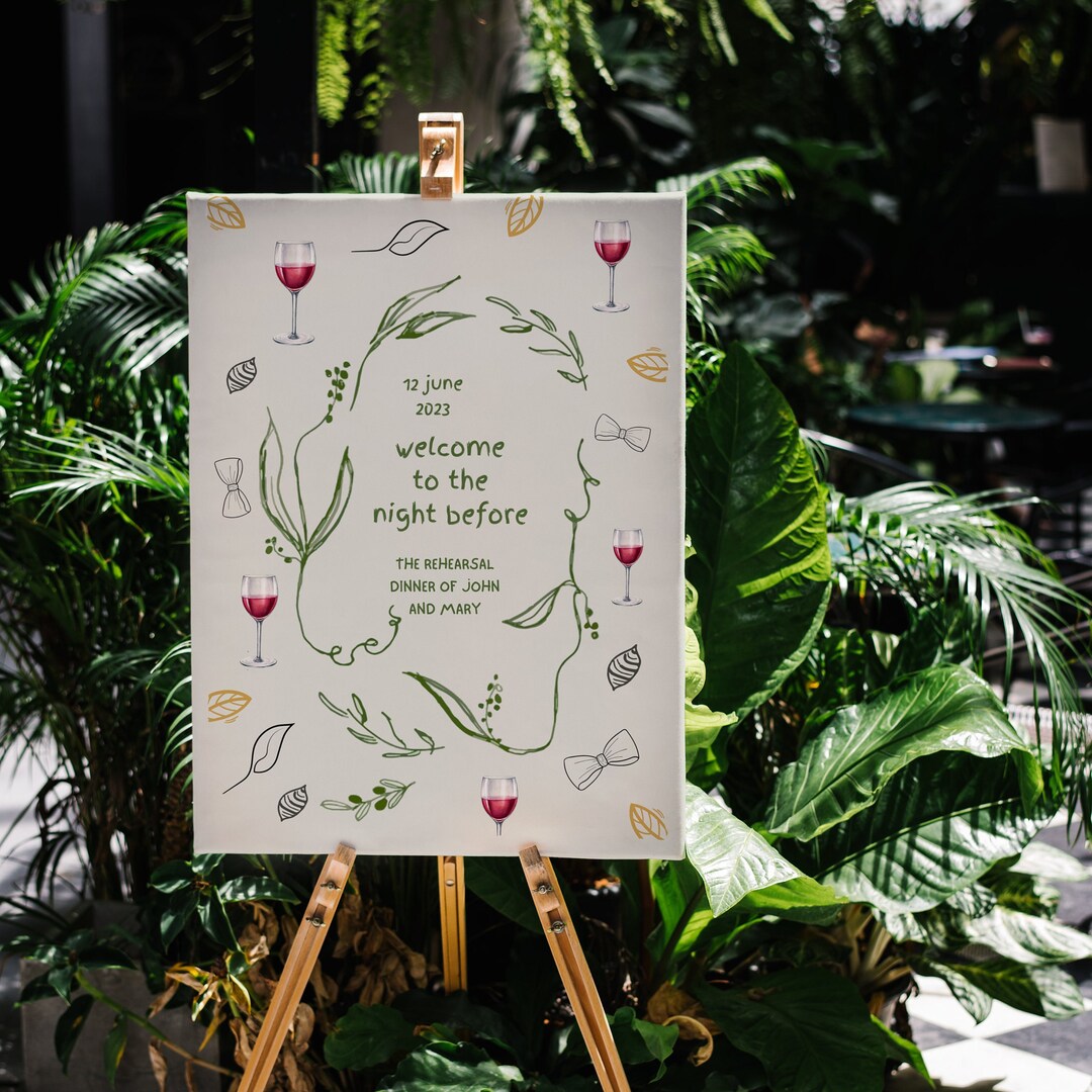 Rehearsal Dinner Welcome Sign Printable, Wedding Rehearsal Dinner ...