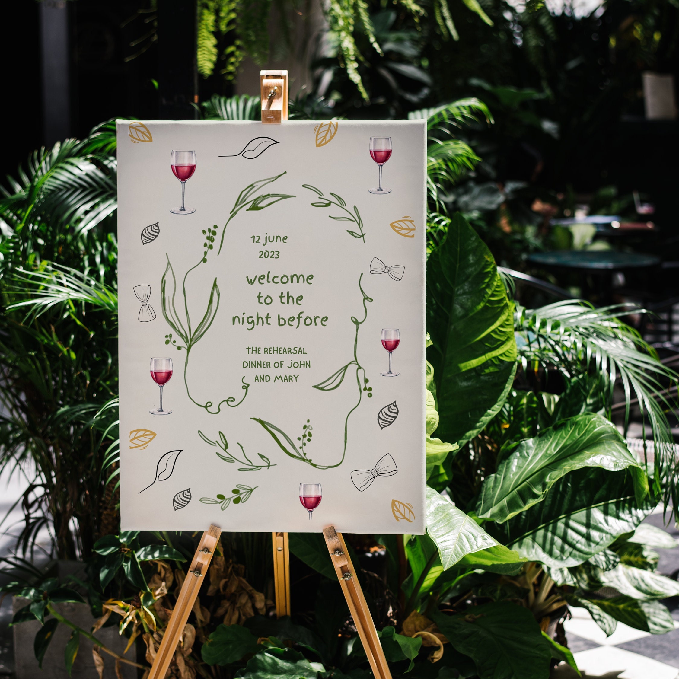 Rehearsal Dinner Welcome Sign Printable, Wedding Rehearsal Dinner ...