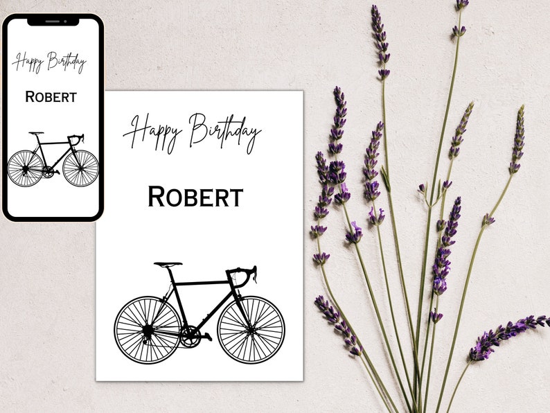 Bike Birthday Greeting Card, Bicycle Card, Bicycles Greeting Card ...