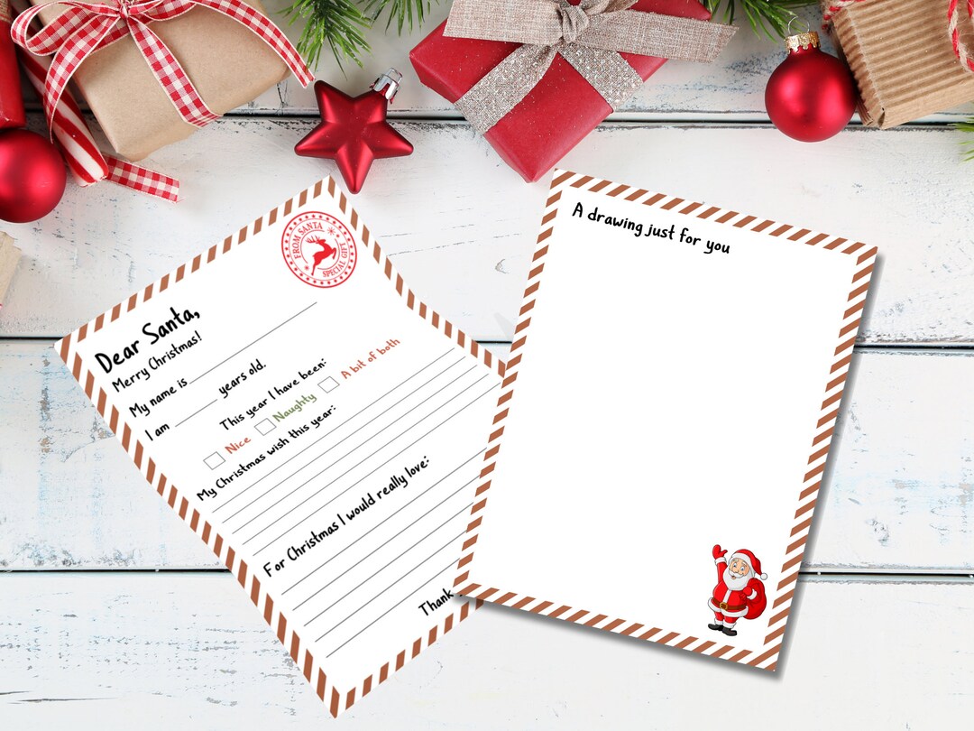 LETTER to Santa Printable Easy to Print Letter to Santa Letter Instant ...