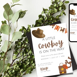Cowboy Invitation, Wild West Birthday Invitation, Cowboy Printable ...