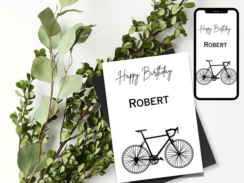 Bike Birthday Greeting Card, Bicycle Card, Bicycles Greeting Card ...