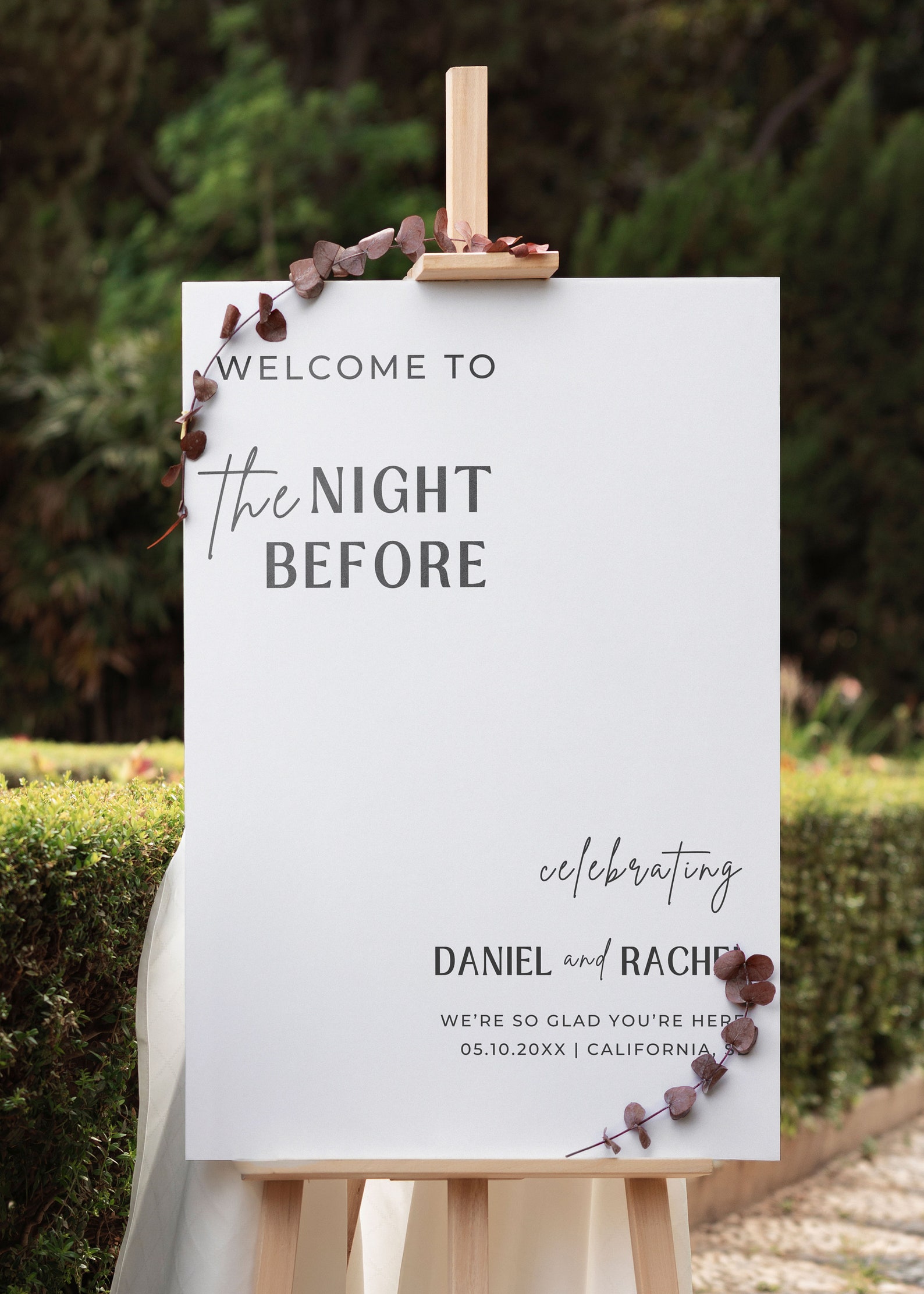 Rehearsal Dinner Welcome Sign Printable Wedding Rehearsal - Etsy
