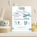 Baby Boy Birth Announcement Airplane Pilot Theme Nursery Wall Art ...