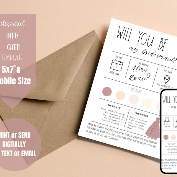 Wedding Entourage Template - Etsy