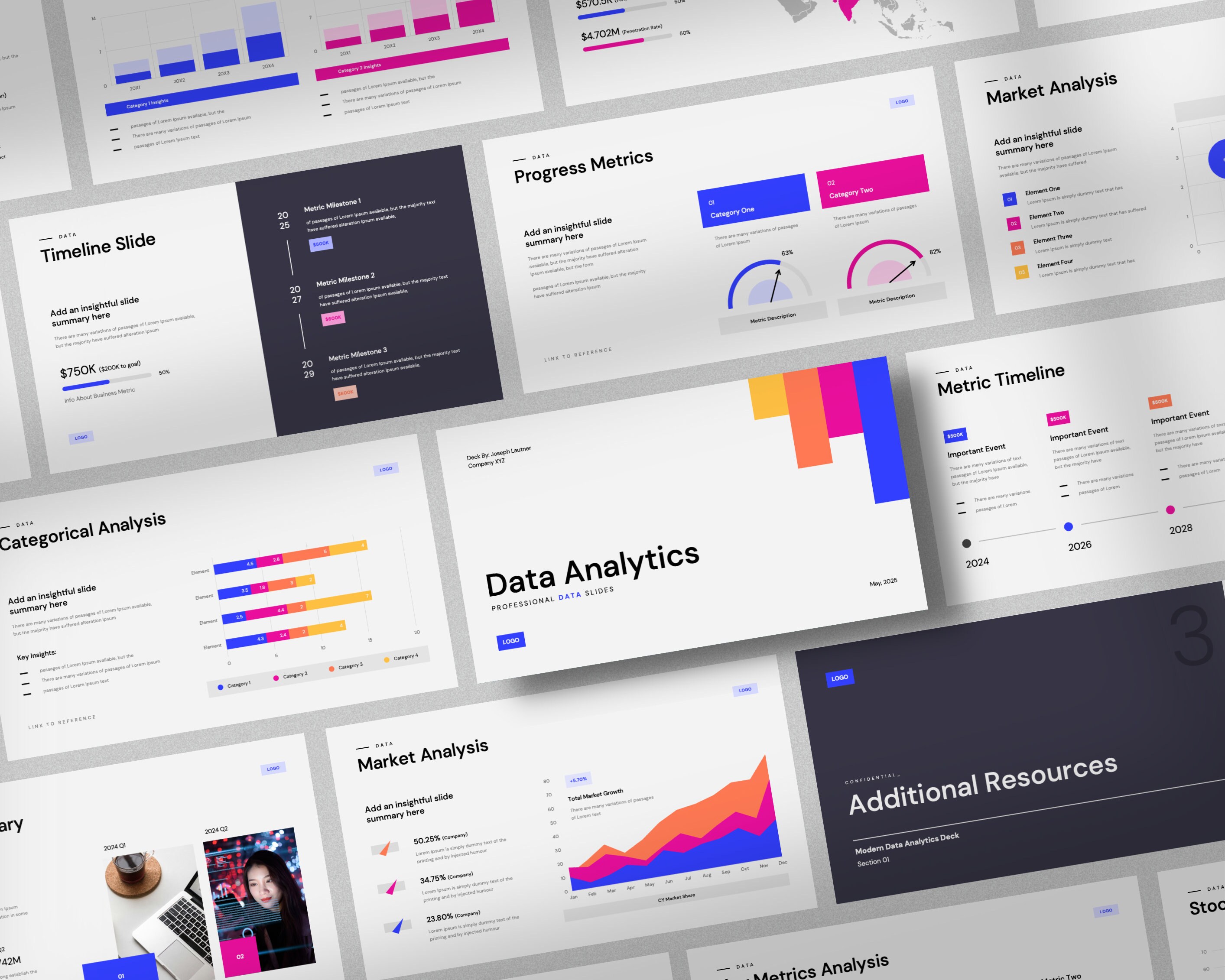 Data Analytics Powerpoint Template (modern Vibrant) | Data Analysis ...