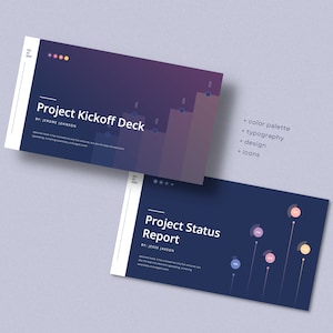 Project Kick-off & Status Report Deck | Project Management | Corporate ...