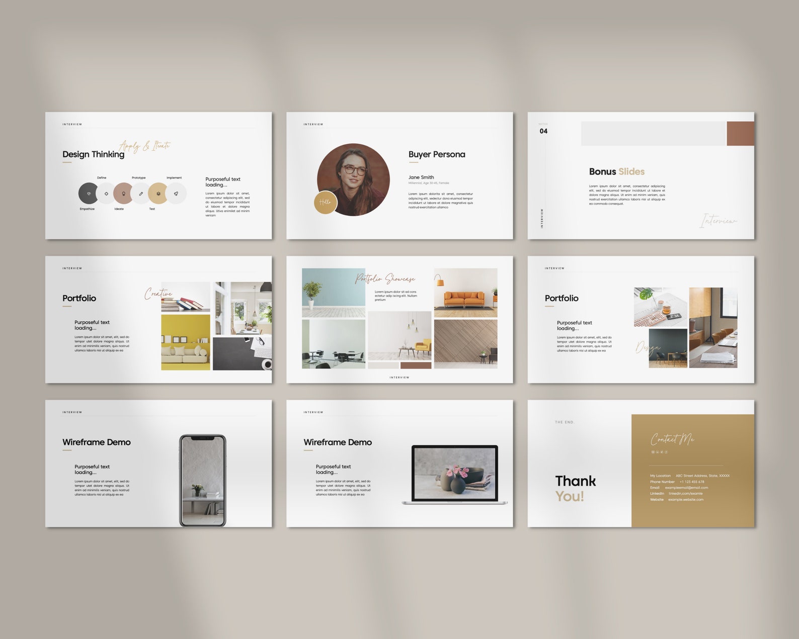 Job Interview Deck Powerpoint Template PPT Template Job Search Resource ...