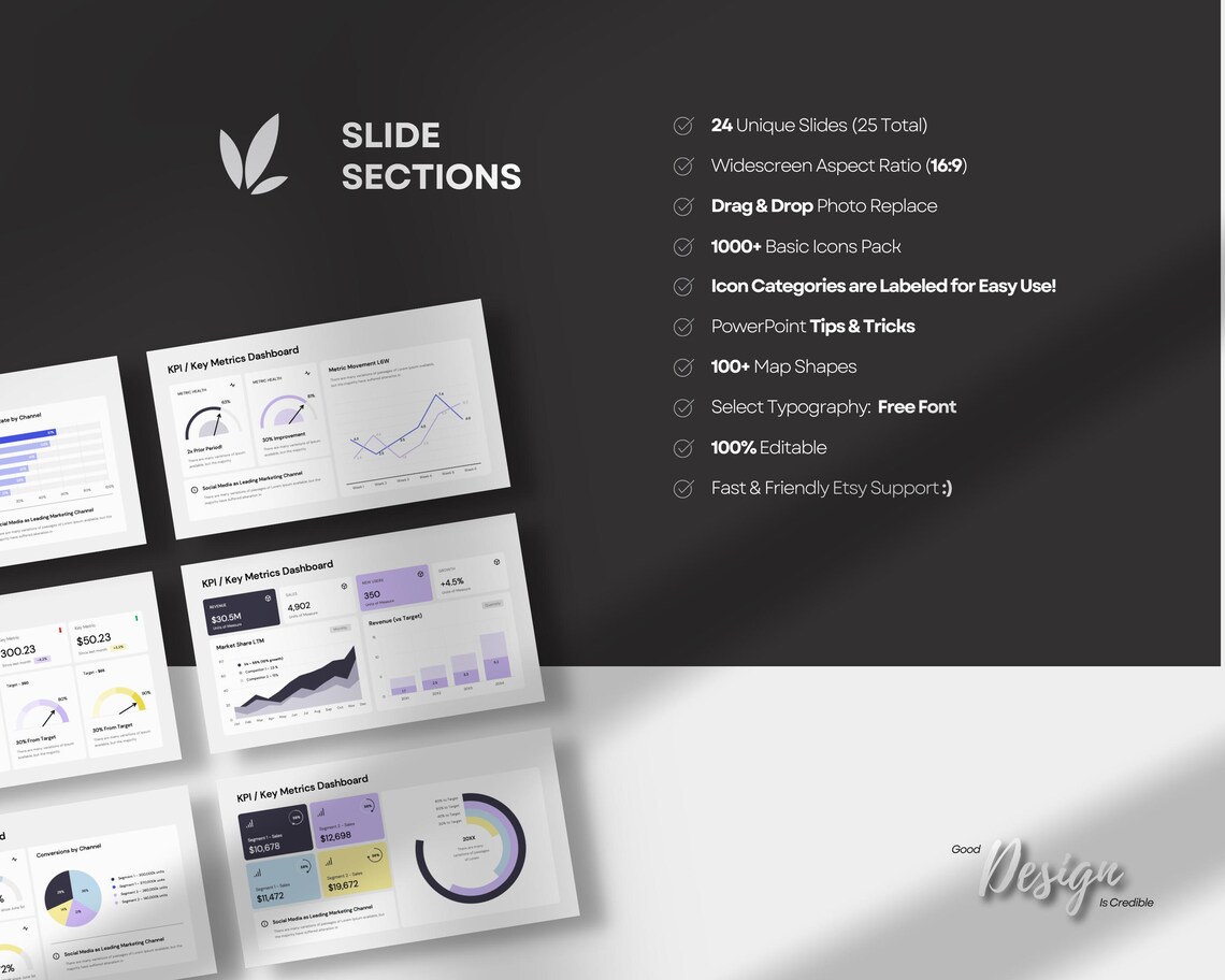 KPI & Metrics Powerpoint Dashboard Layouts | Data Analysis and ...