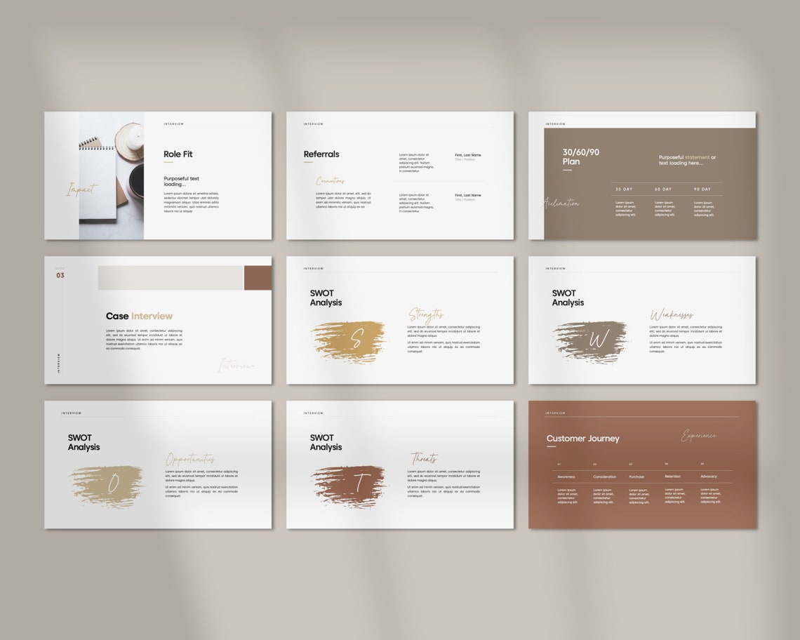 Job Interview Deck Powerpoint Template PPT Template Job Search Resource ...