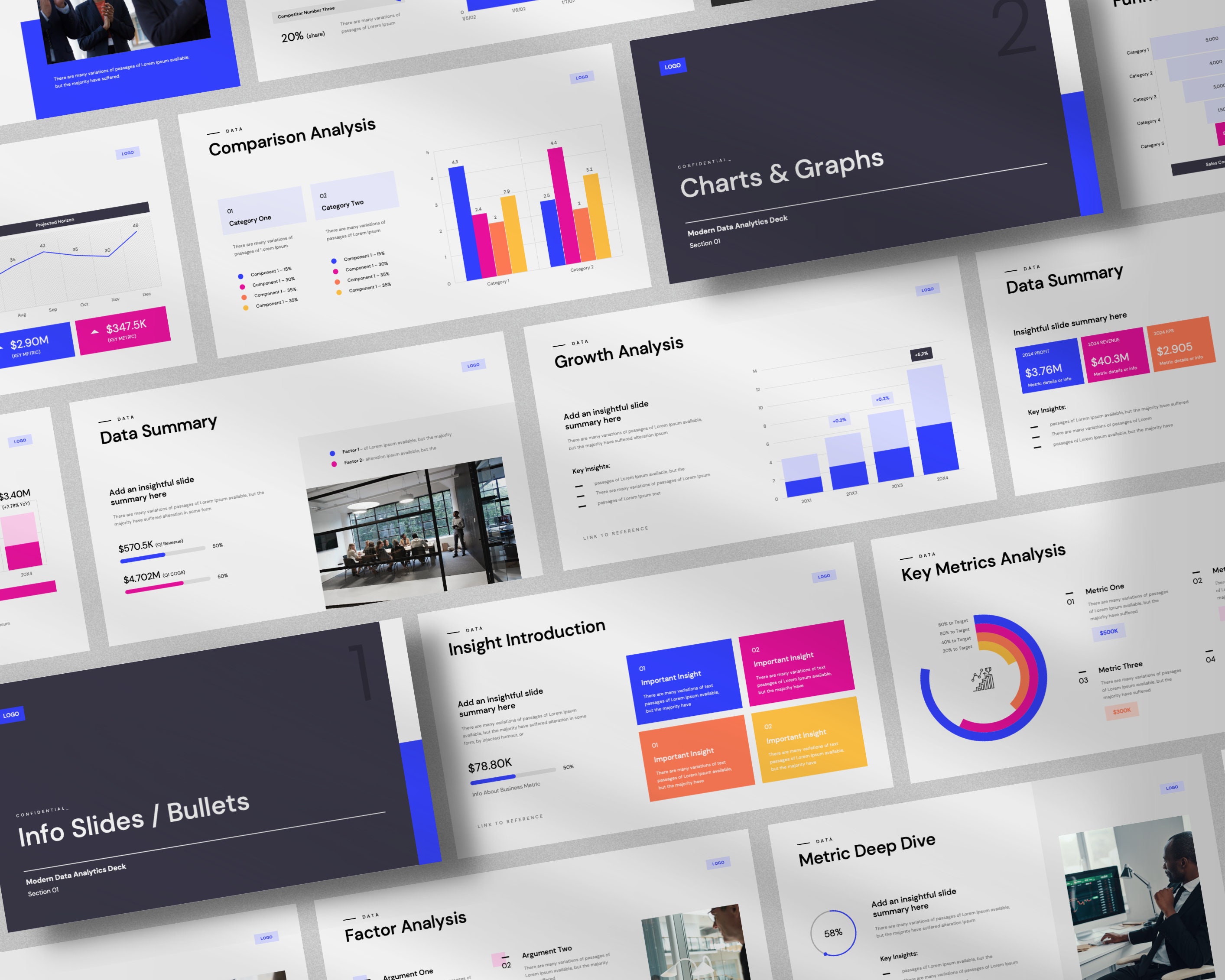 Data Analytics Powerpoint Template modern Vibrant Data Analysis Slide ...