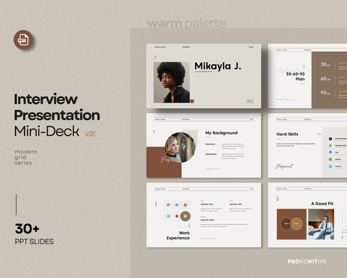 Job Interview Deck | Powerpoint Template | PPT File | Job Search ...