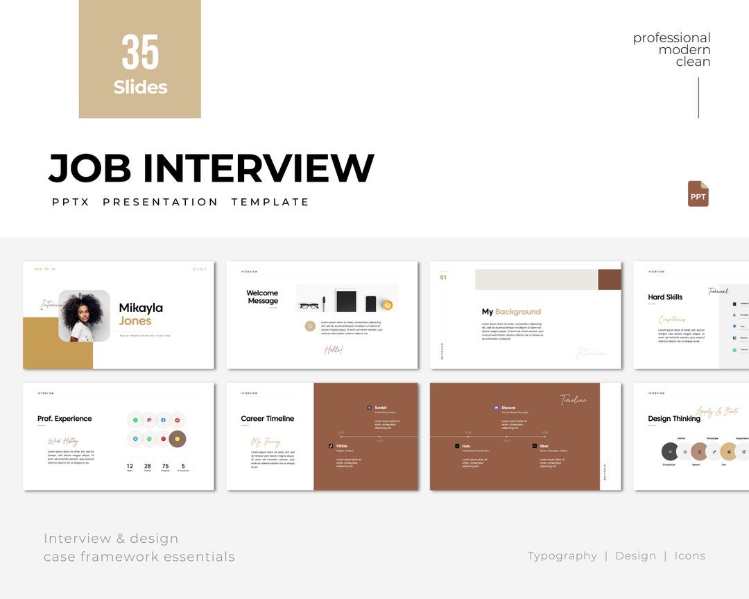 Job Interview Deck Powerpoint Template PPT Template Job - Etsy