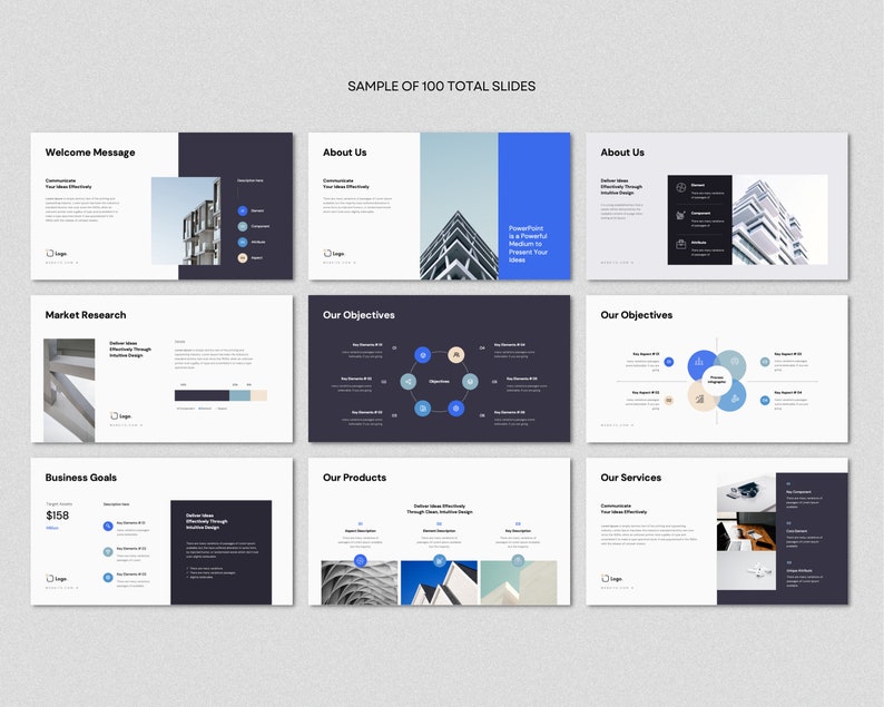 Business Multipurpose Animated Powerpoint Template Minimal Modern PPT ...