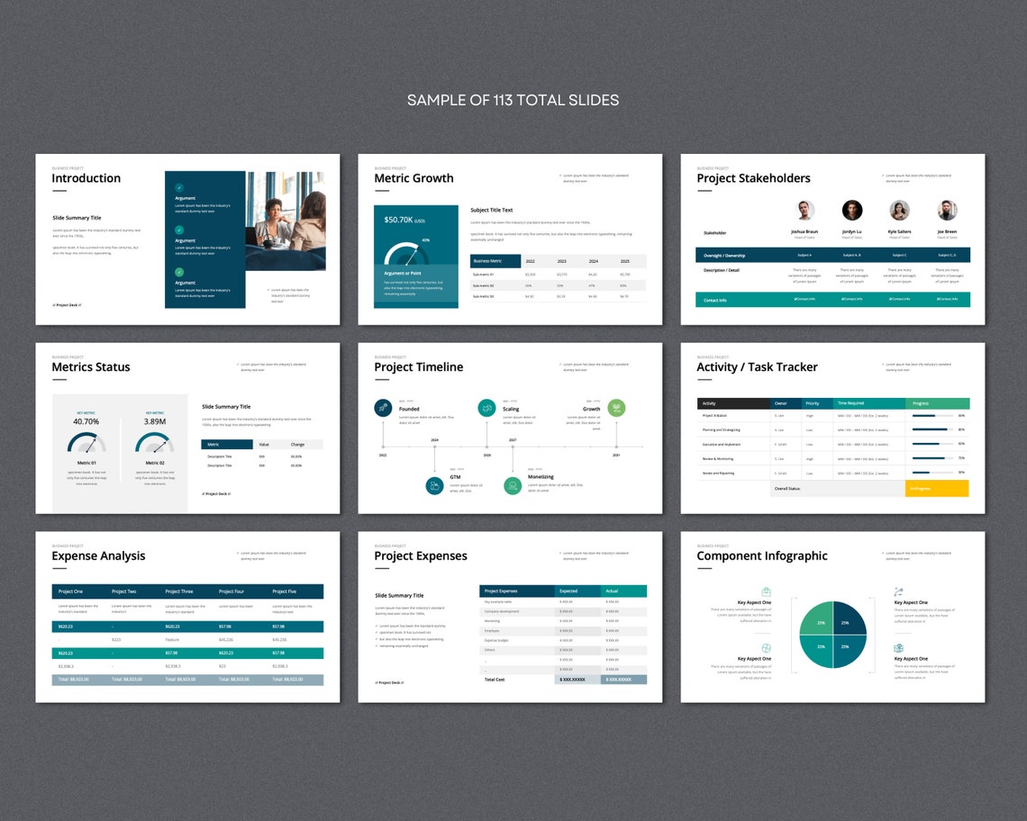 Project Kick-off & Status Report Deck | Project Management | Corporate ...