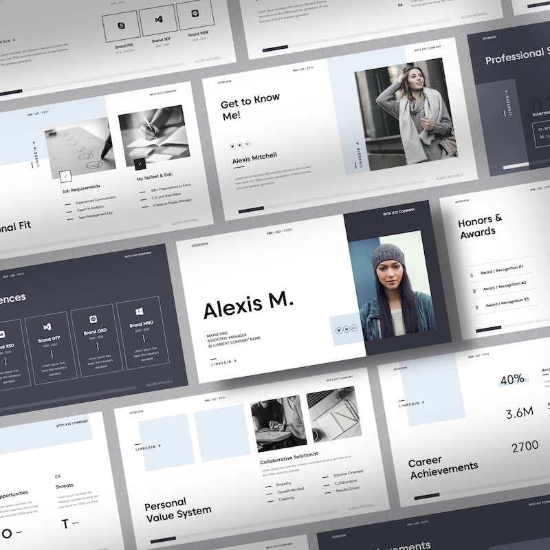 Career Portfolio Template - Etsy