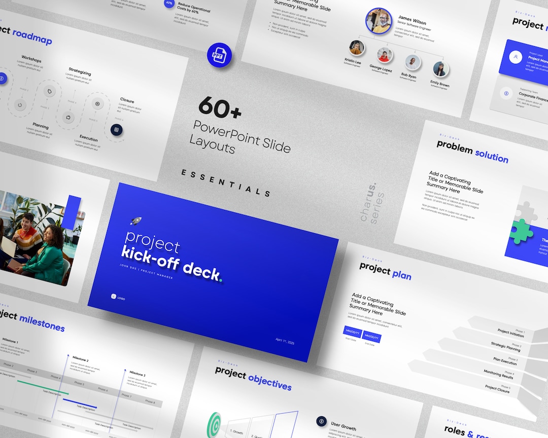 Charus. Project Kick-off Deck Project Management Slide Template ...