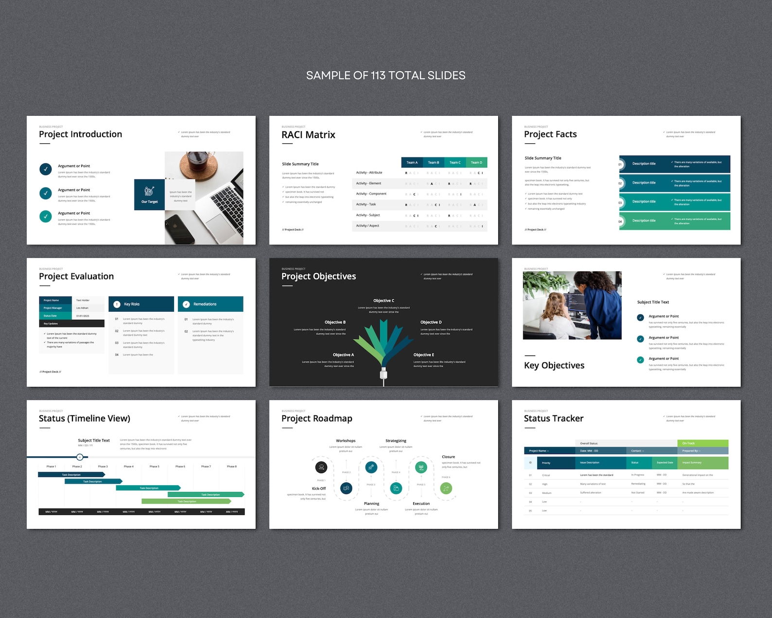 Project Kick-off & Status Report Deck | Project Management | Corporate ...