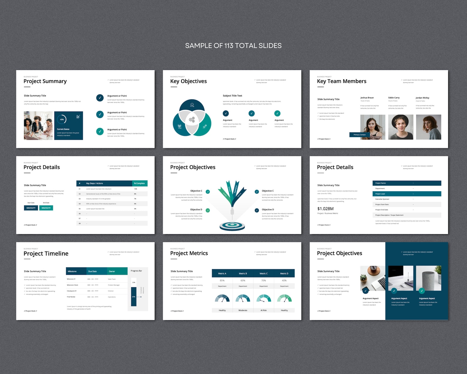 Project Kick-off & Status Report Deck | Project Management | Corporate ...