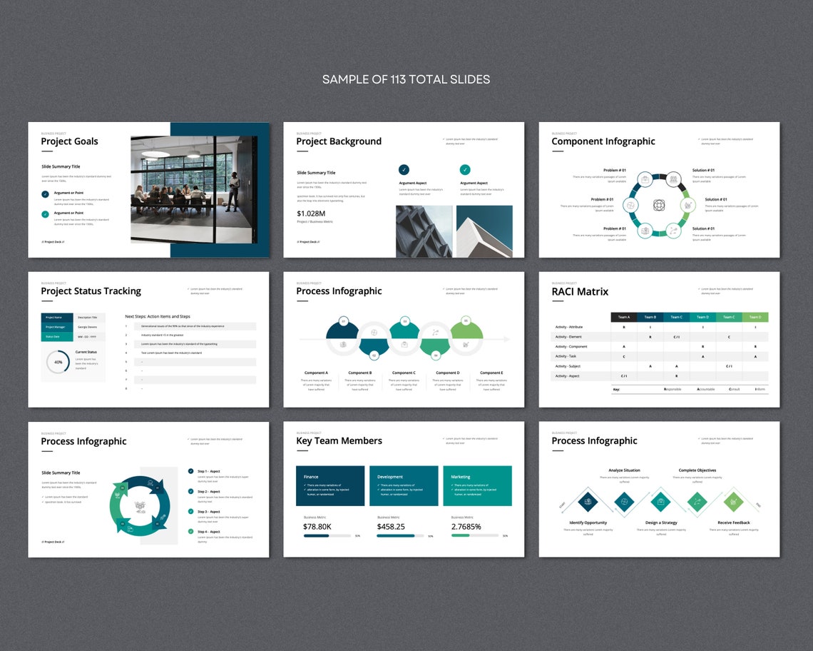 Project Kick-off & Status Report Deck | Project Management | Corporate ...