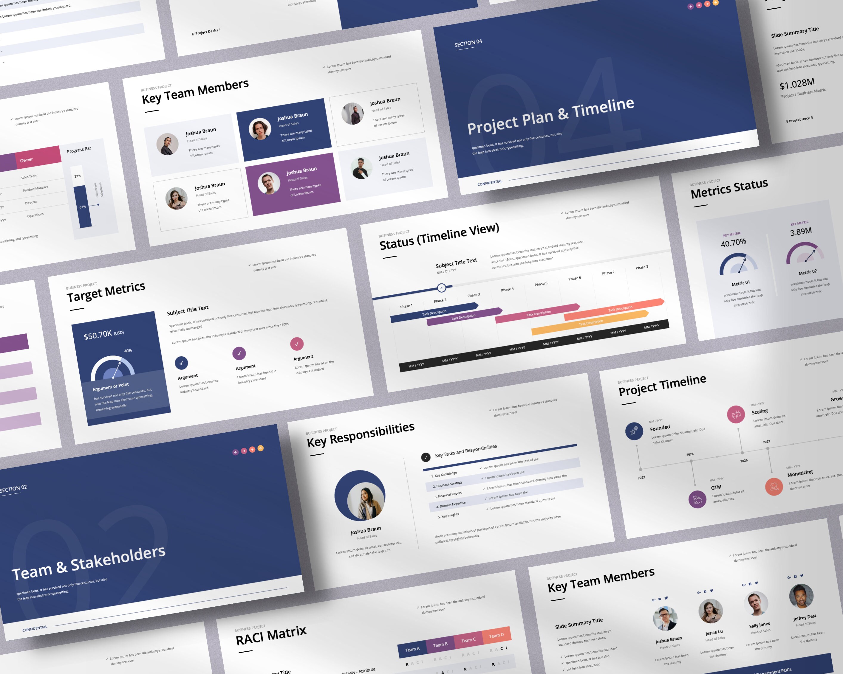 Project Kick-off & Status Report Deck | Project Management | Corporate ...