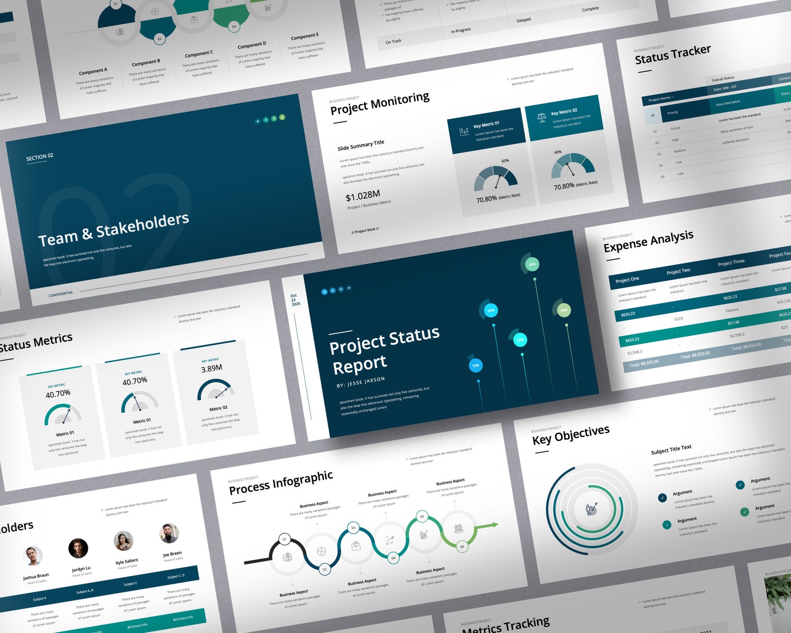 Project Kick-off & Status Report Deck | Project Management | Corporate ...