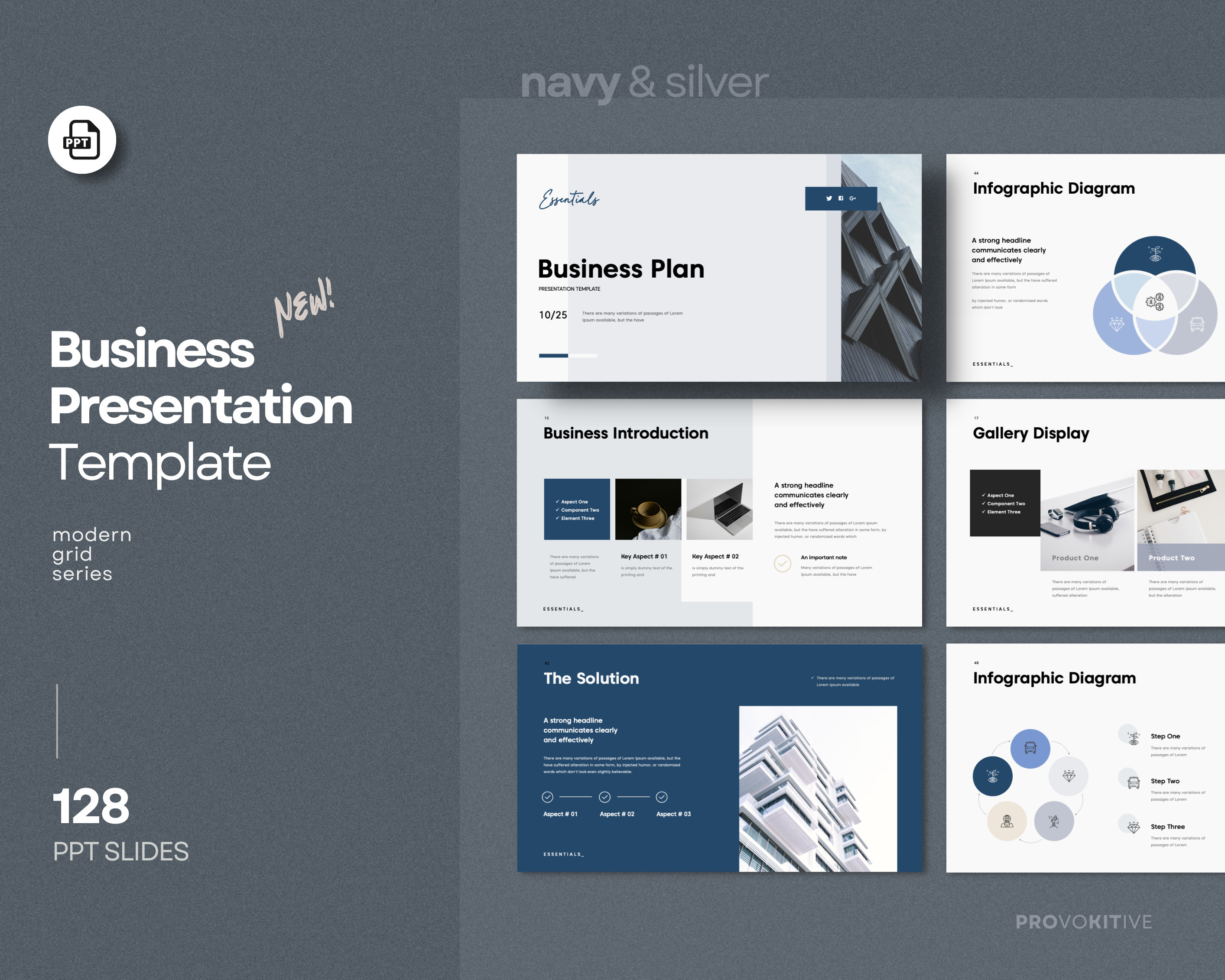 Plantilla de PowerPoint animada de plan de negocios multipropósito / PPT moderno mínimo ...