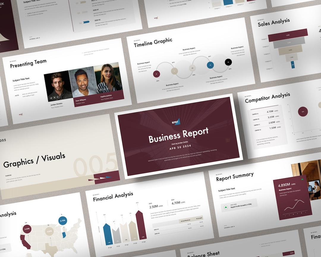 Business Report Powerpoint Presentation Animated PPT Template ...