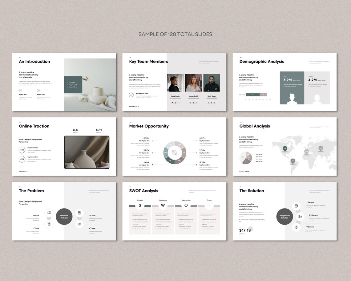 Multipurpose Business Plan Animated Powerpoint Template | Minimal ...