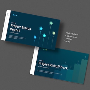 Project Kick-off & Status Report Deck | Project Management | Corporate ...